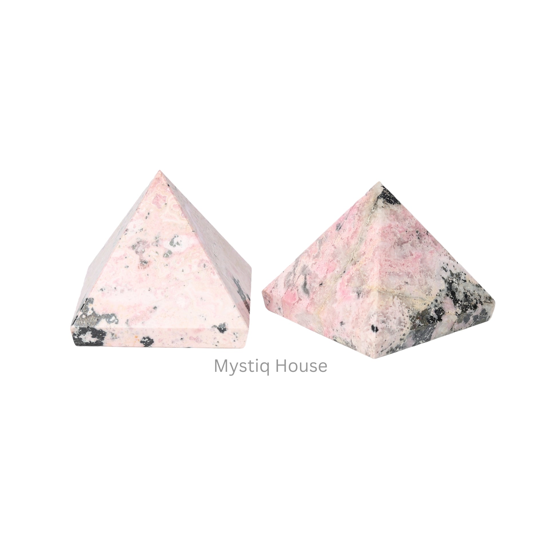Pink Rhodonite Stone Pyramid – MystiqHouse